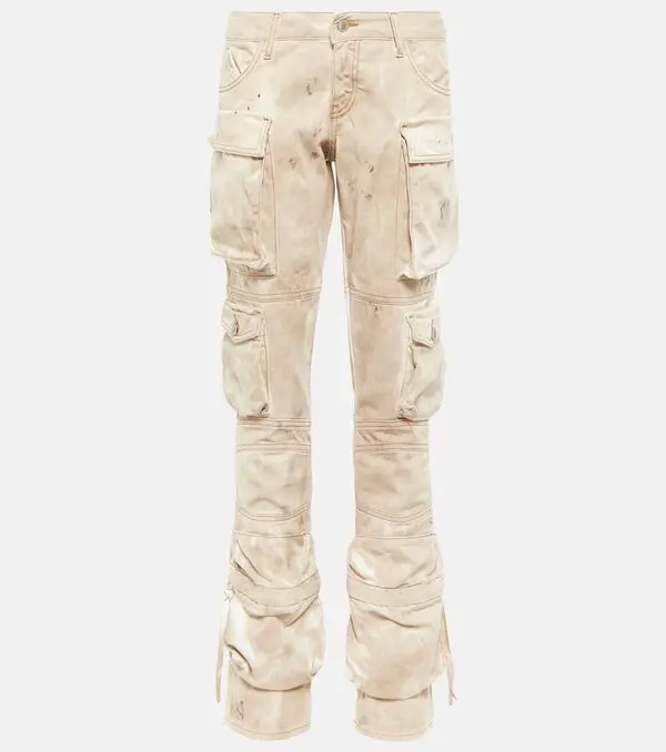 Attico Low-rise Cargo Pants - Beige