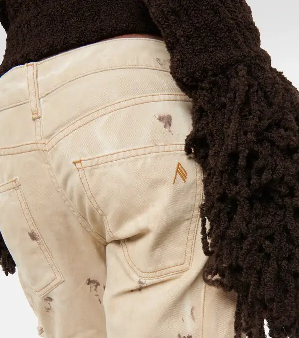 Attico Low-rise Cargo Pants - Beige