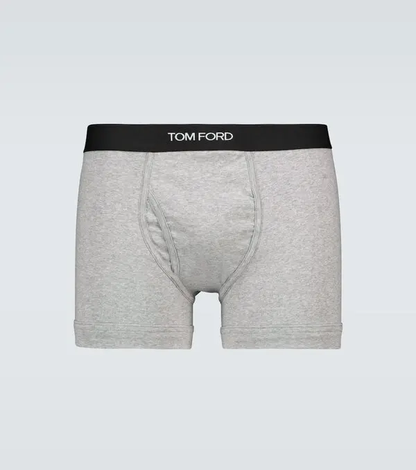 TOM FORD Stretch-cotton Boxer Briefs - Grey