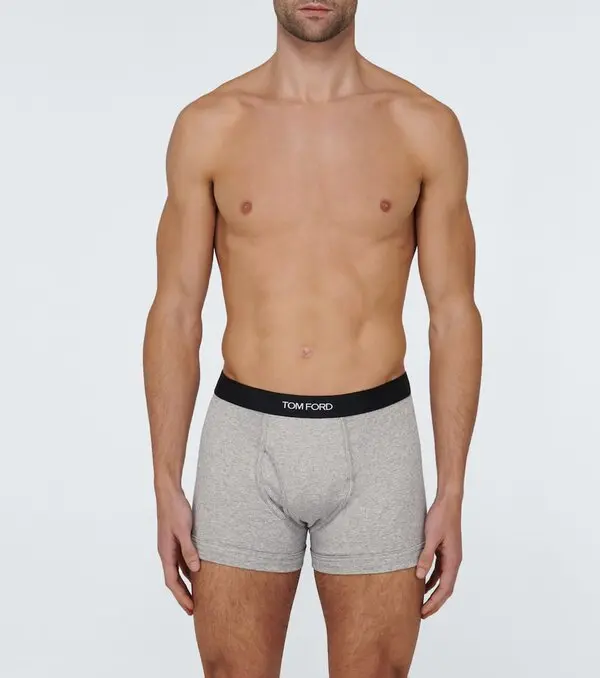 TOM FORD Stretch-cotton Boxer Briefs - Grey