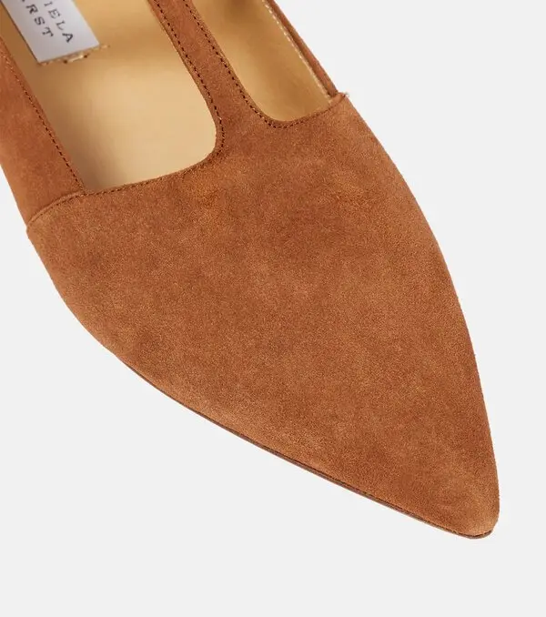 Gabriela Hearst Lola Suede Ballet Flats - Brown