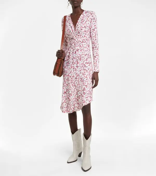 MARANT ETOILE Jadiya Printed Jersey Midi Dress - Multicoloured