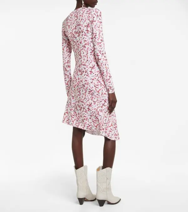 MARANT ETOILE Jadiya Printed Jersey Midi Dress - Multicoloured