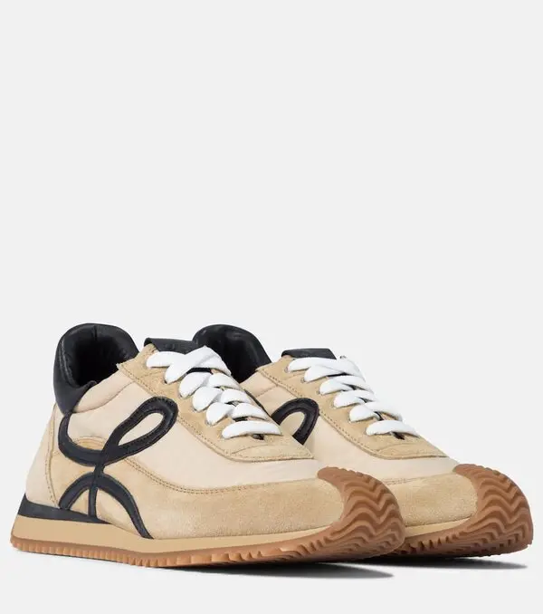 Loewe Flow Runner Suede Sneakers - Beige