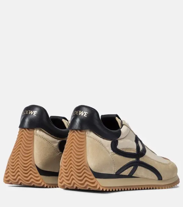 Loewe Flow Runner Suede Sneakers - Beige