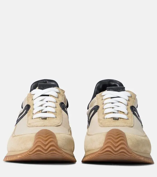 Loewe Flow Runner Suede Sneakers - Beige