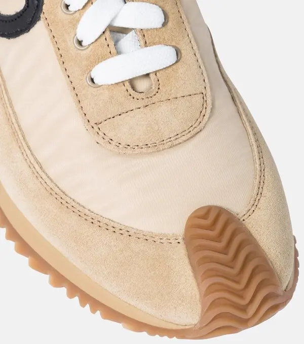 Loewe Flow Runner Suede Sneakers - Beige