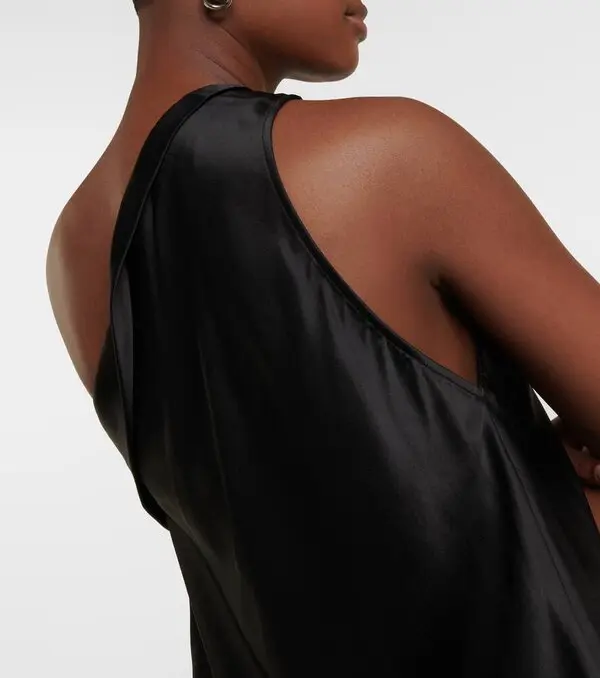 THE SEI Draped One-shoulder Top - Black