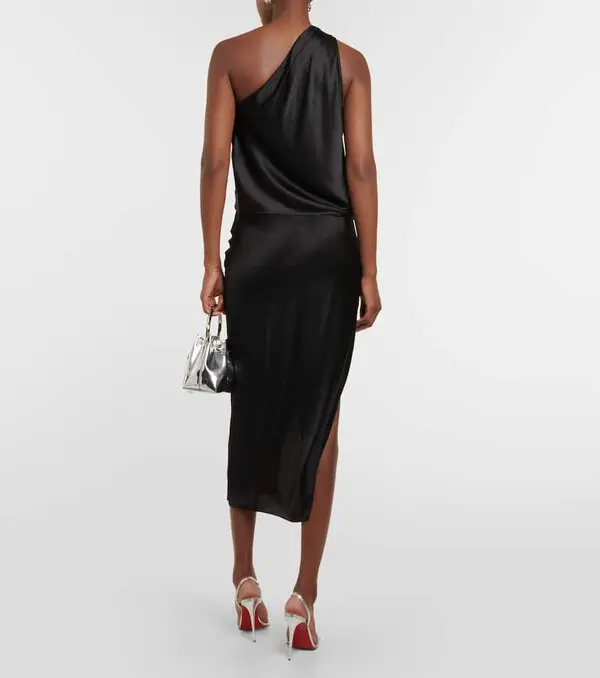 THE SEI Draped One-shoulder Top - Black