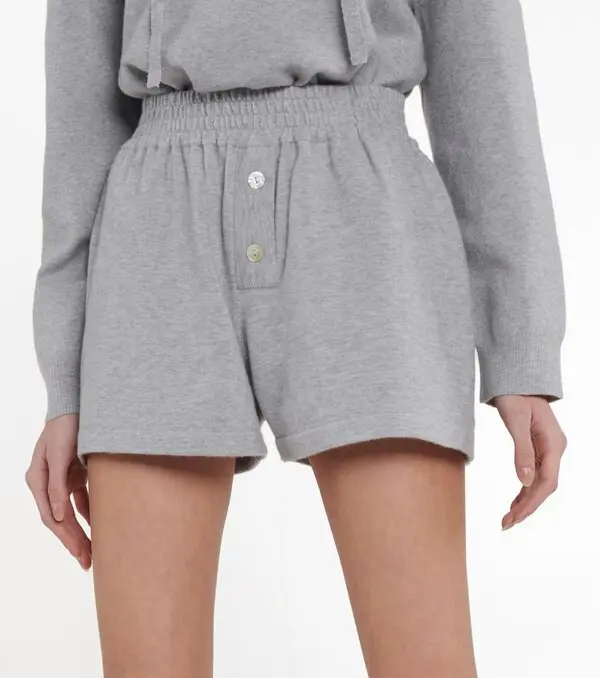 Live The Process Cashmere-blend Shorts - Grey