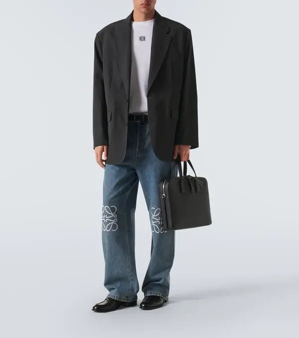 Loewe Goya Leather Briefcase