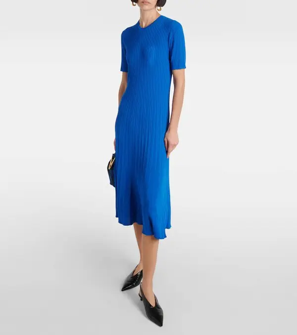 JOSEPH Ribbed-knit Midi Dress