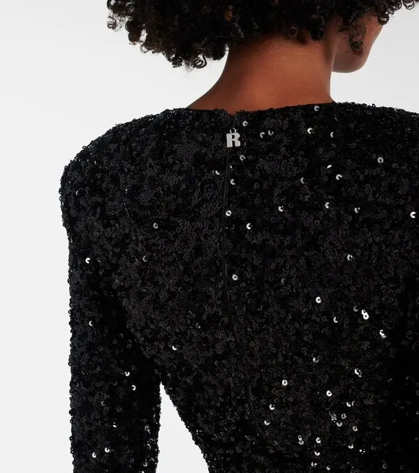 ROTATE BY BIRGER CHRISTENSEN Bow-detail Sequined Minidress