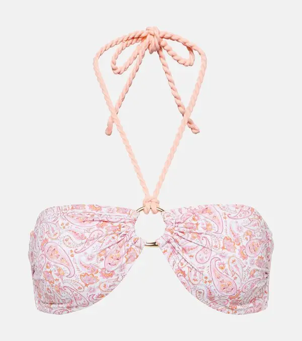 Heidi Klein Muskmelon Bay Bandeau Bikini Top - Multicoloured