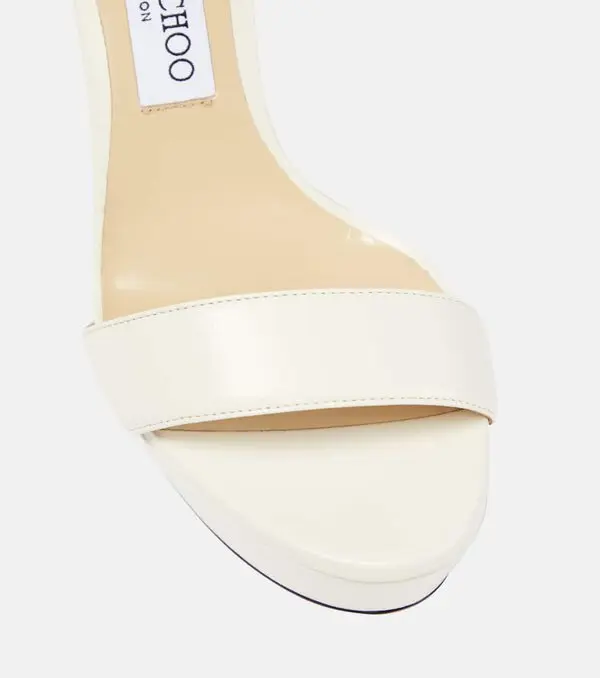 JIMMY CHOO Mionne 120 Leather Platform Sandals