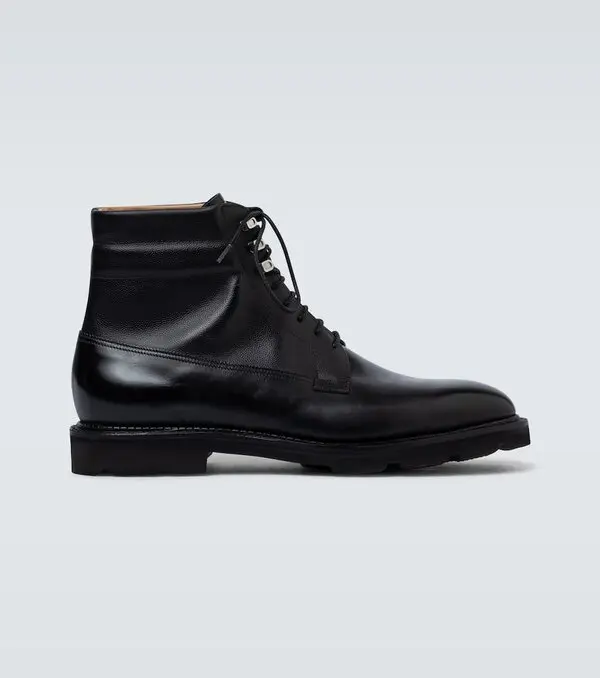 John Lobb Alder Leather Lace-up Boots - Black