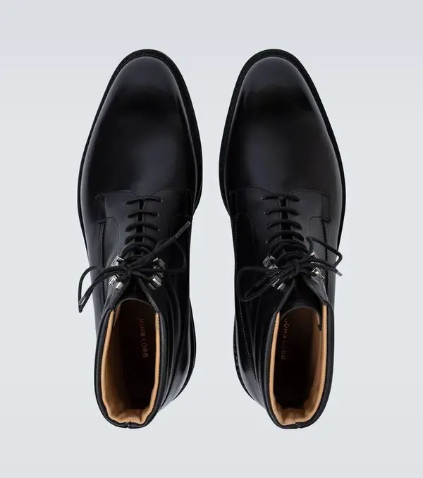 John Lobb Alder Leather Lace-up Boots - Black