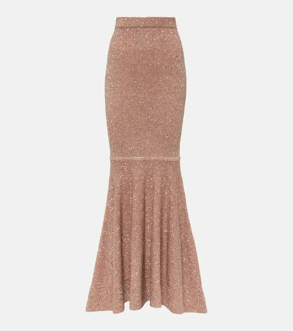 Altuzarra Kasou Metallic Knit Maxi Skirt