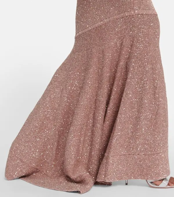 Altuzarra Kasou Metallic Knit Maxi Skirt
