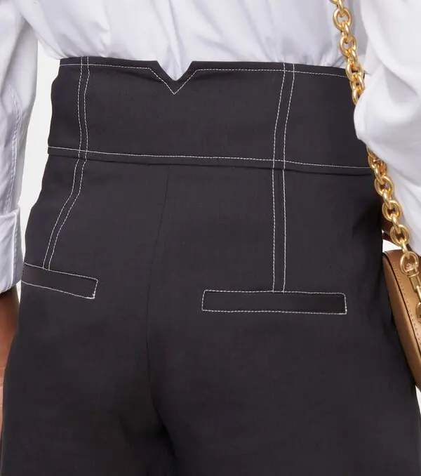 Veronica Beard Alicia High-rise Linen Shorts