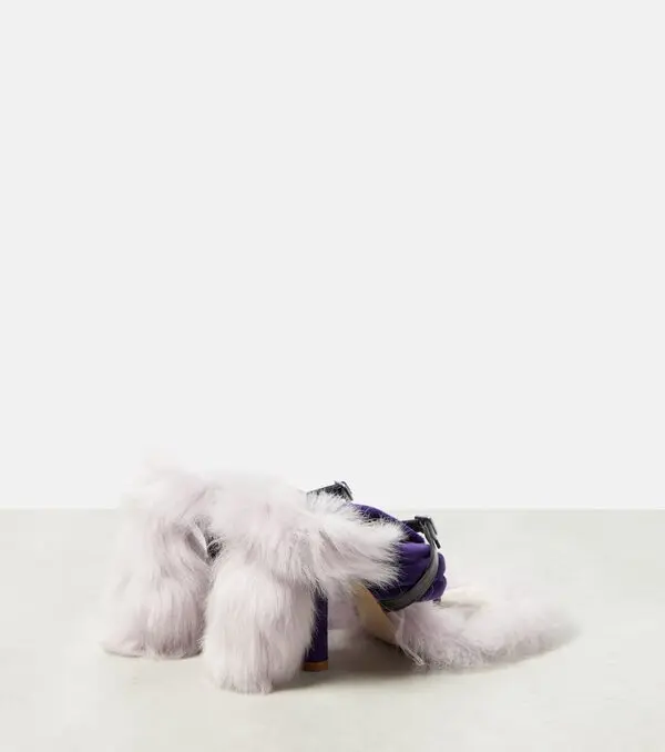 Burberry Shearling-trimmed Sandals