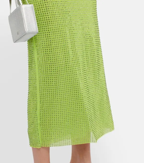 SELF-PORTRAIT Embellished Midi Skirt