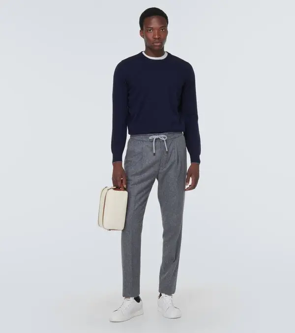 Brunello Cucinelli Cashmere Crewneck Sweater - Blue