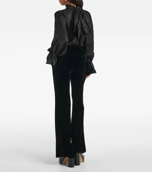 Nina Ricci Velvet Bootcut Trousers