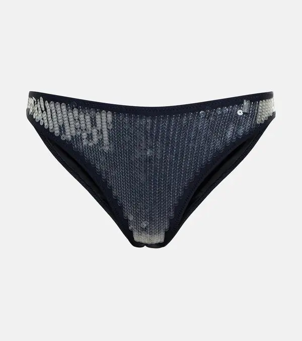 JEAN PAUL GAULTIER Sequined Bikini Bottom - Blue