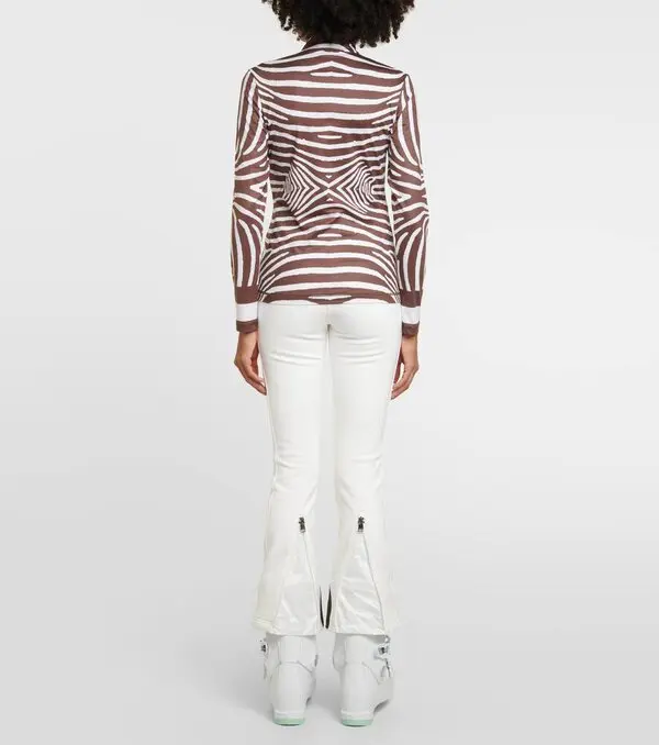 Bogner Beline Zebra-print Quarter Zip Sweater