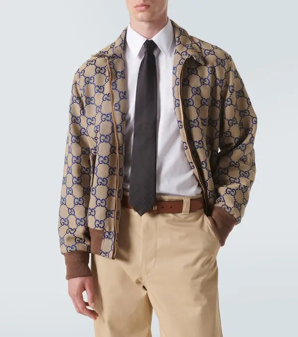 Gucci Gg Silk Twill Neck Tie