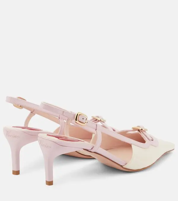 ROGER VIVIER Viv’ Canard Leather Slingback Pumps