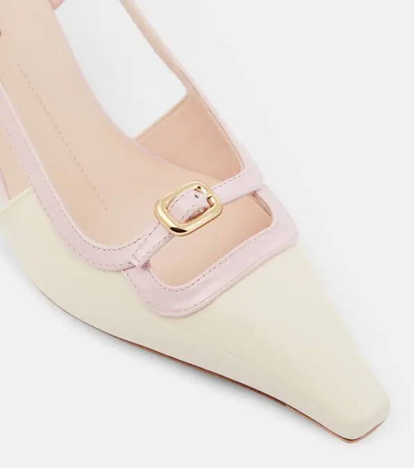 ROGER VIVIER Viv’ Canard Leather Slingback Pumps