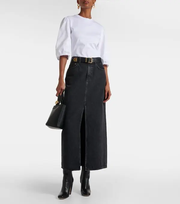 Max Mara Tebaide Puff Sleeve Top In Ecru