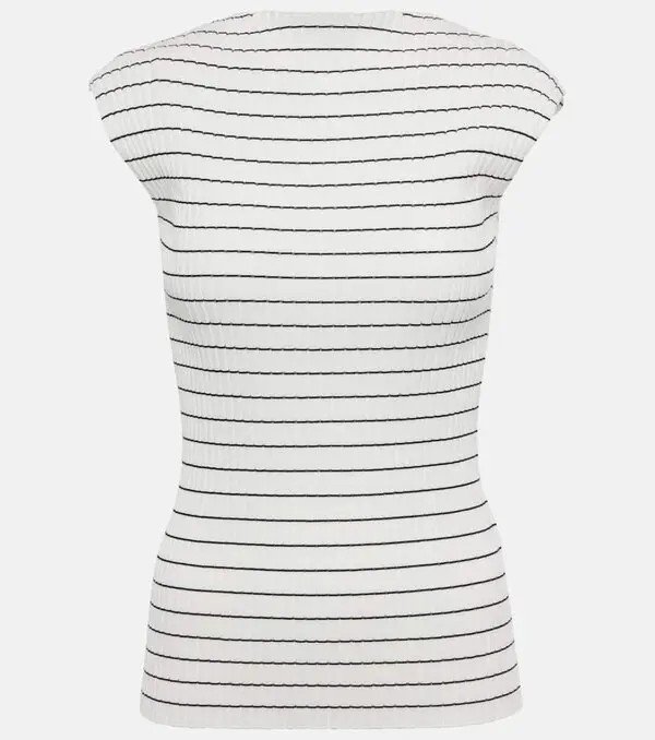 Sportmax Hans Striped Cotton Top