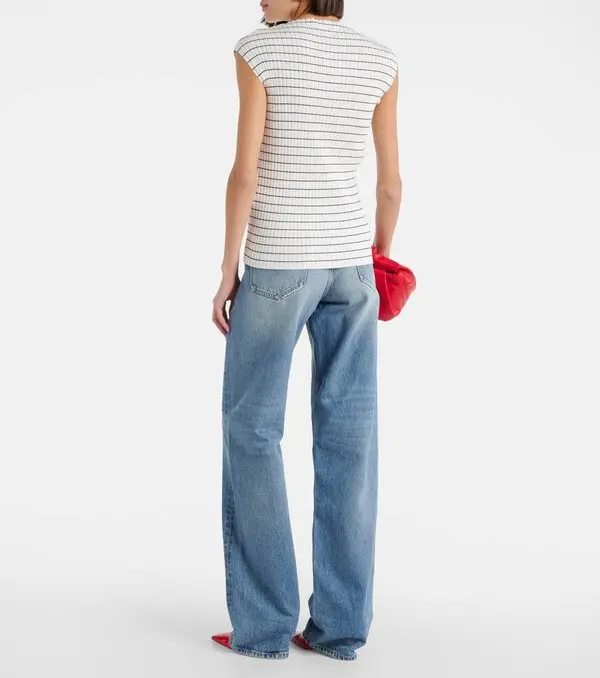 Sportmax Hans Striped Cotton Top