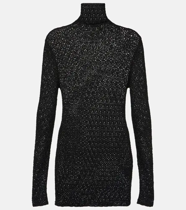 TOTEME Crochet Turtleneck Top