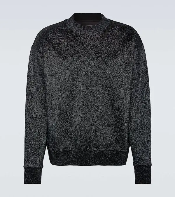 JIL SANDER Metallic Crewneck Sweater - Black