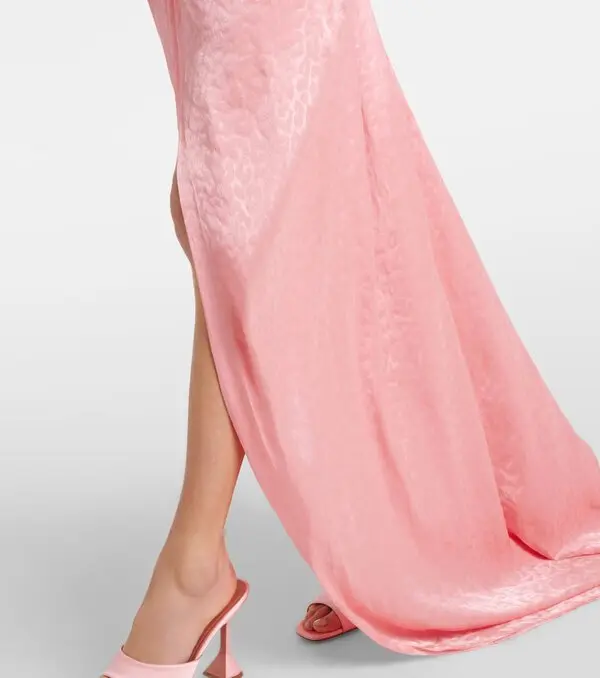 Costarellos Joa Draped Metallic Gown - Pink
