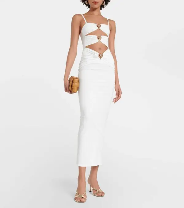 Christopher Esber Pierced Orbit Midi Dress - Black
