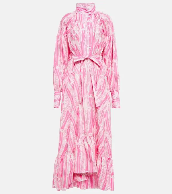 PATOU Printed Cotton Maxi Dress