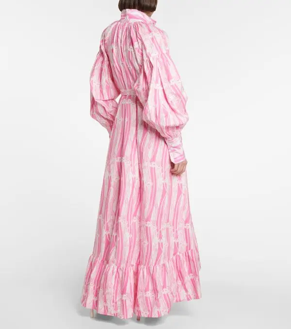 PATOU Printed Cotton Maxi Dress