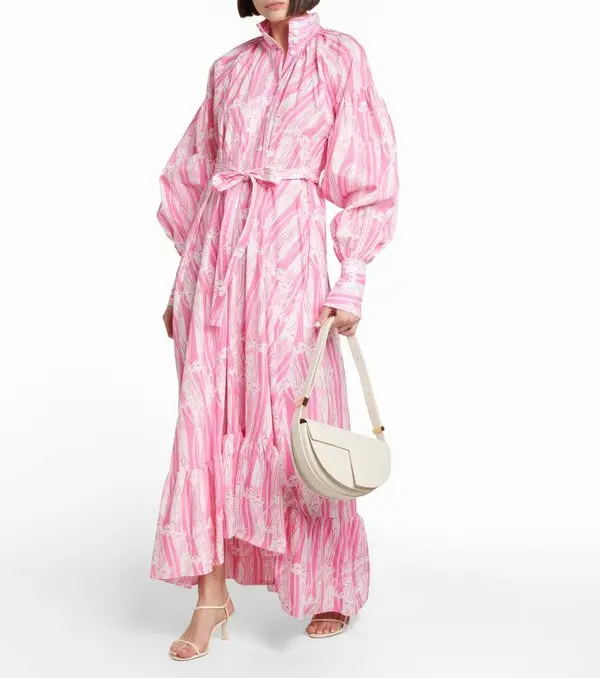 PATOU Printed Cotton Maxi Dress