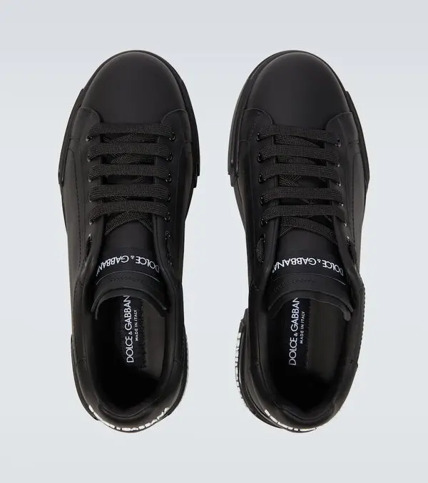 Dolce & Gabbana Logo Leather Sneakers