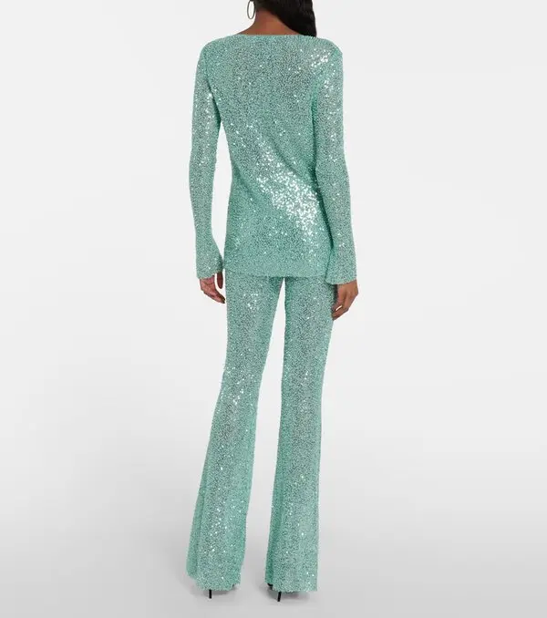 SELF-PORTRAIT Beaded Tie-front Cardigan