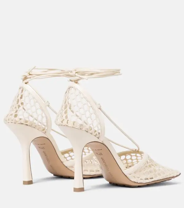 Bottega Veneta Stretch Leather-trimmed Mesh Pumps