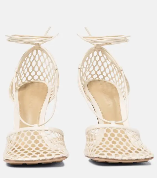 Bottega Veneta Stretch Leather-trimmed Mesh Pumps