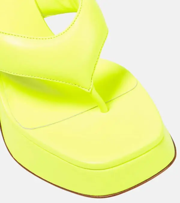 GIA BORGHINI Gia 17 Leather Platform Sandals