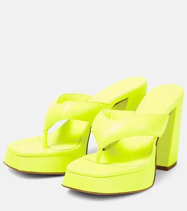 GIA BORGHINI Gia 17 Leather Platform Sandals