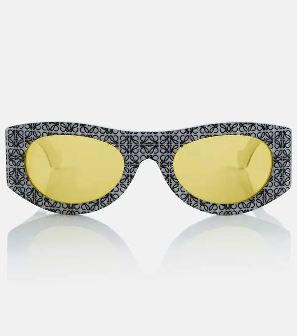 Loewe Nature Oval Sunglasses - Black